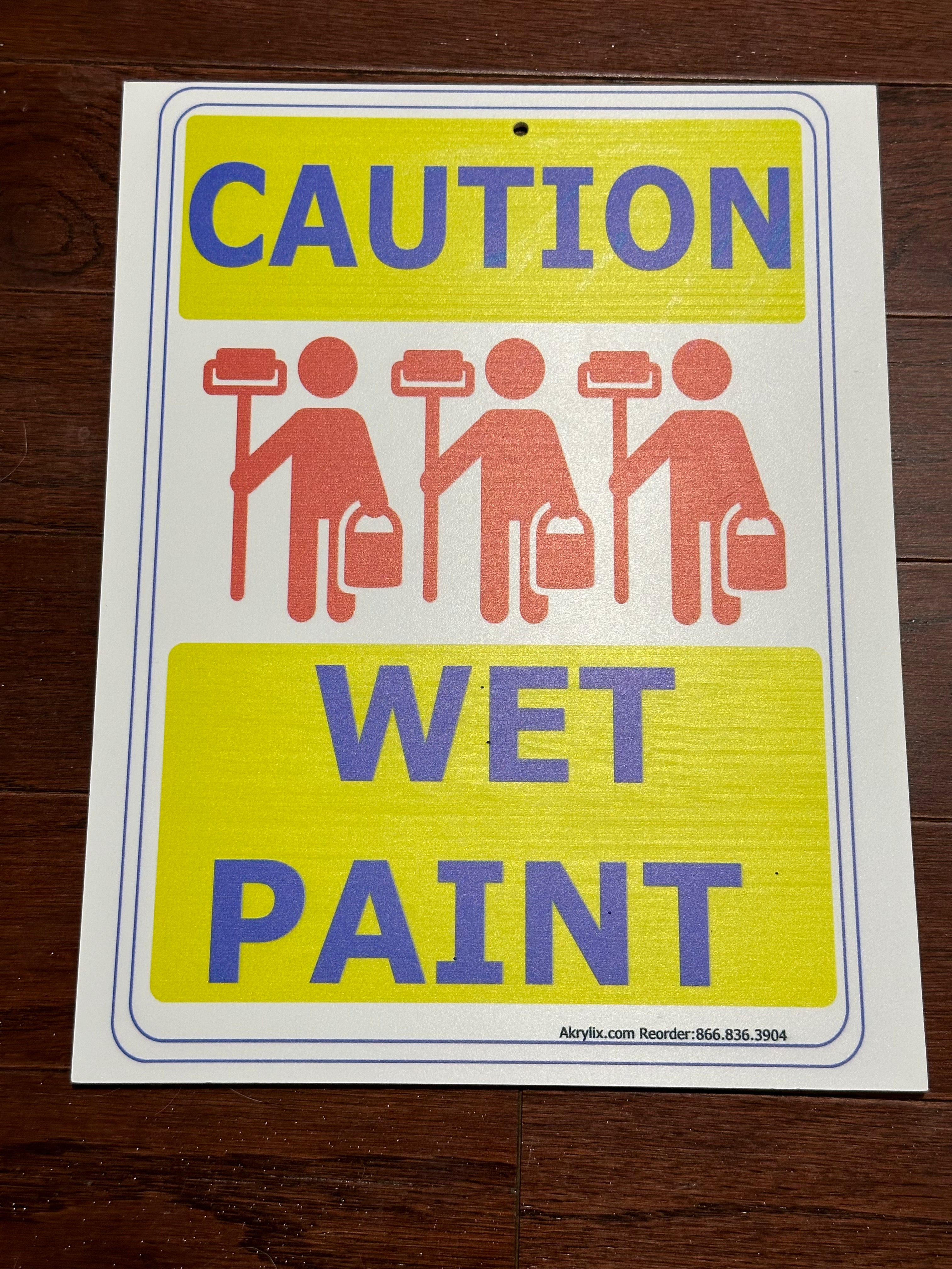 Caution Wet Paint Sign Barricade Tape Caution Wet Paint | Seton